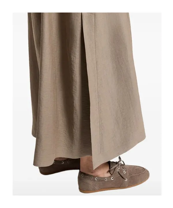 Peserico Pleated Maxi Skirt - Brown