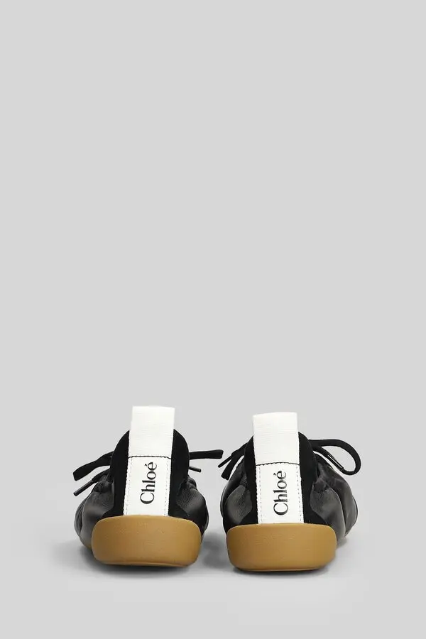 Chloé Kick Lace-up Ballet Flats - Black