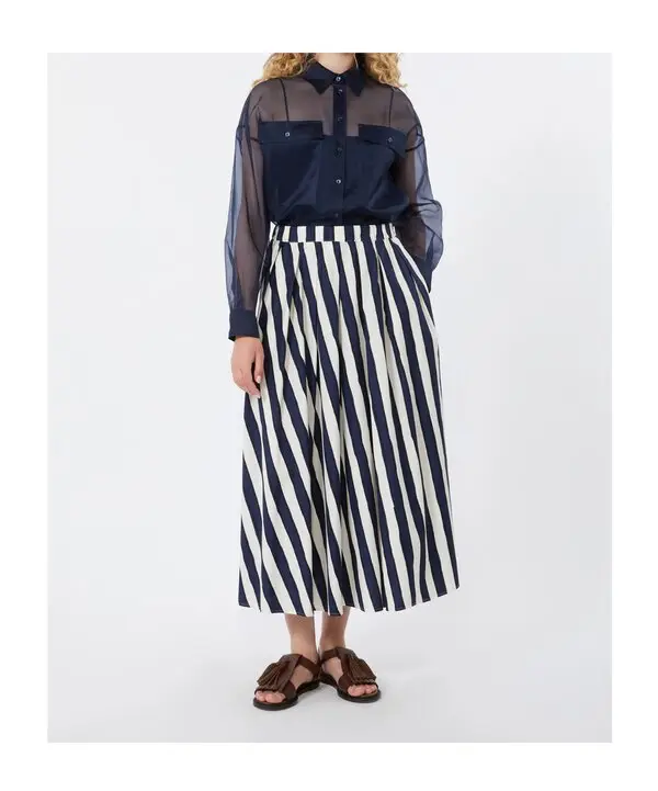 Max Mara Sheer Layered Shirt - Blue