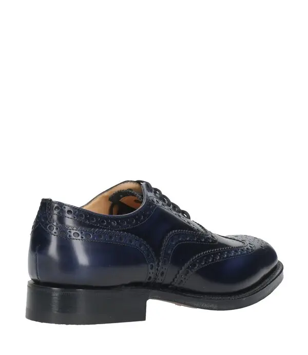 Church's Navy Blue Perforated Detail Leather Dress Shoes