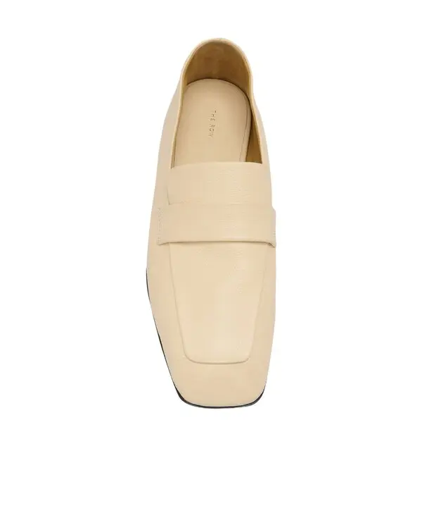 THE ROW Square Toe Loafers - Heather Grey