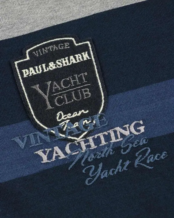 PAUL  SHARK Striped Long-sleeved Polo Shirt