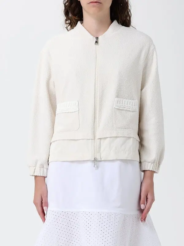 Moncler Boucle Zip-up Cardigan - Beige