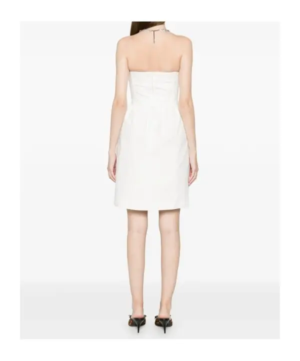 SHUSHU/TONG Floral Appliqué Strapless Mini Dress
