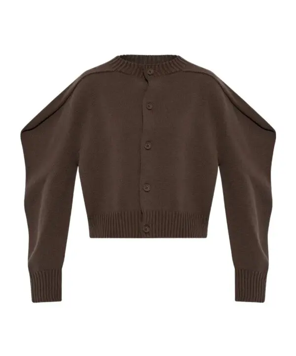Issey Miyake Button-up Knitted Cardigan - Brown