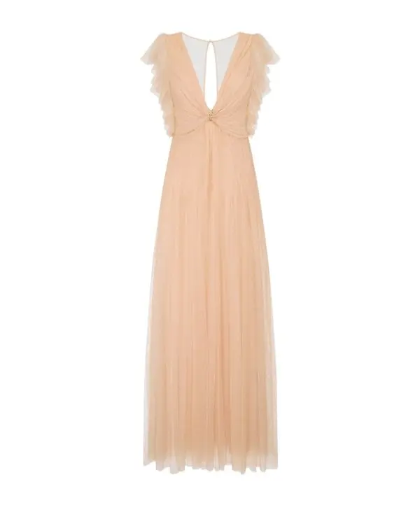 Elisabetta Franchi Red Carpet Tulle Gown - Nude
