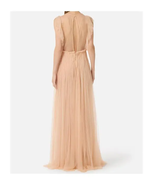 Elisabetta Franchi Red Carpet Tulle Gown - Nude