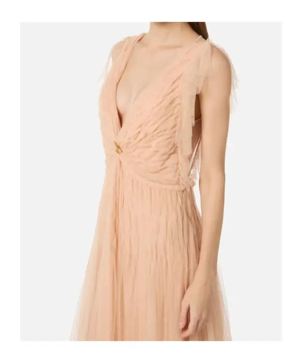 Elisabetta Franchi Red Carpet Tulle Gown - Nude