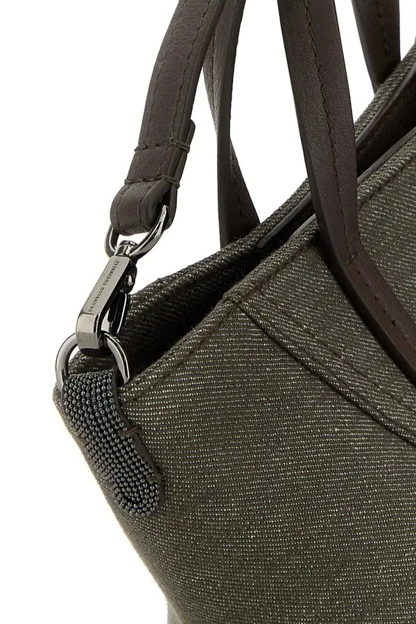 Brunello Cucinelli Top Handle Tote Bag - Olive