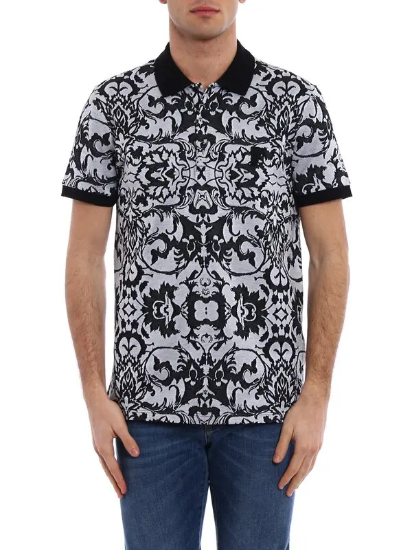 Versace Pattern Jacquard Polo Shirt