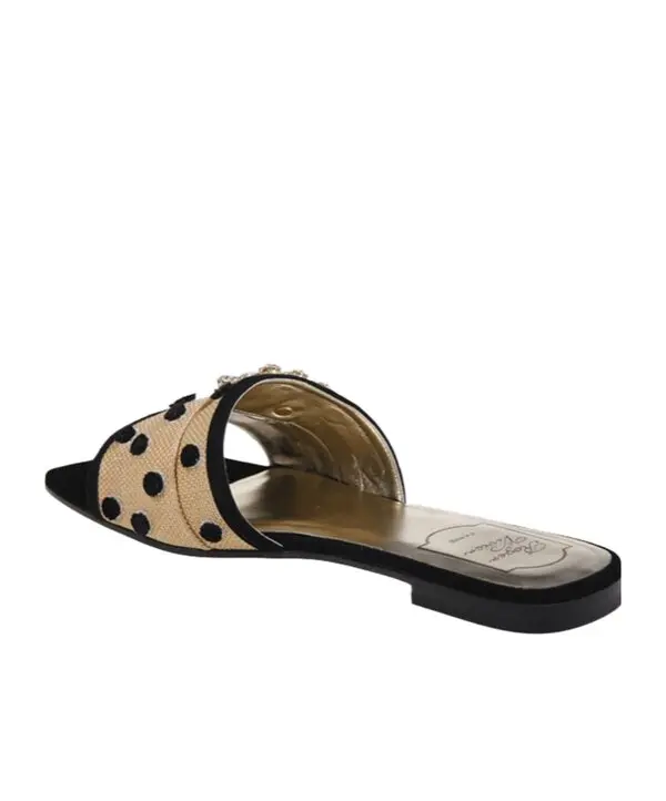 ROGER VIVIER Embellished Square Toe Slippers