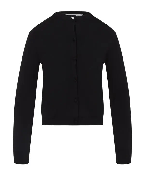Carven Knitted Button-up Cardigan - Black