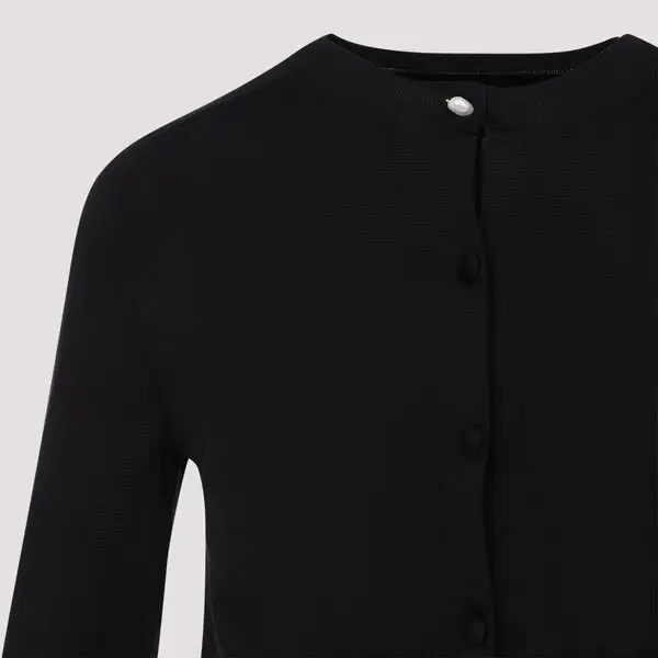 Carven Knitted Button-up Cardigan - Black