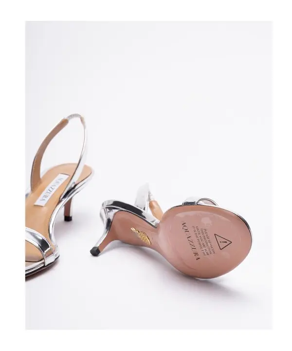 AQUAZZURA So Nude Metallic Sandals