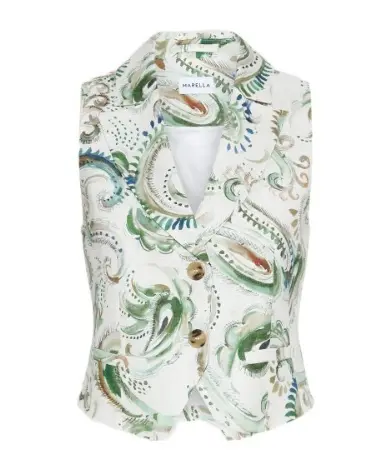 Marella Printed Linen Gilet