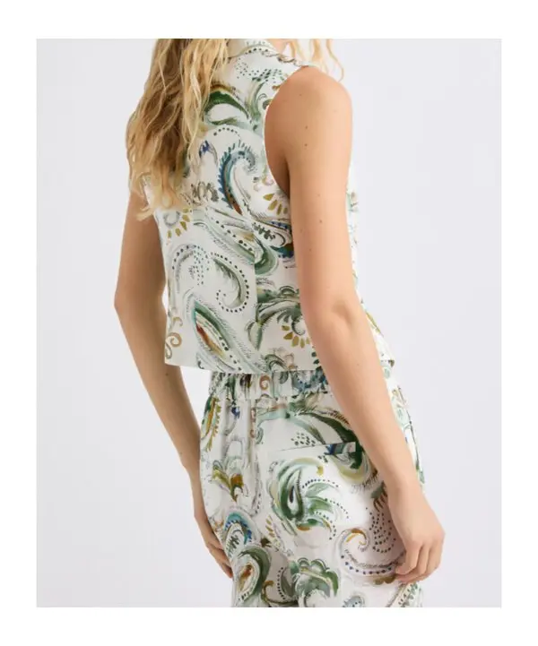 Marella Printed Linen Gilet