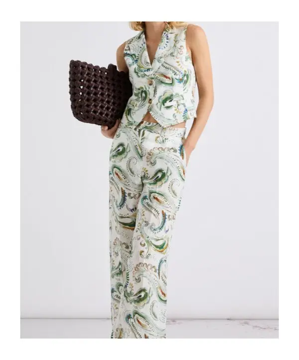 Marella Printed Linen Gilet