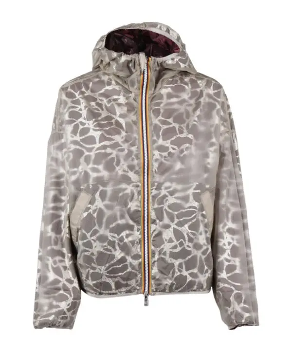 K-WAY Laurettee Super Light Reversible Hooded Jacket - Gray