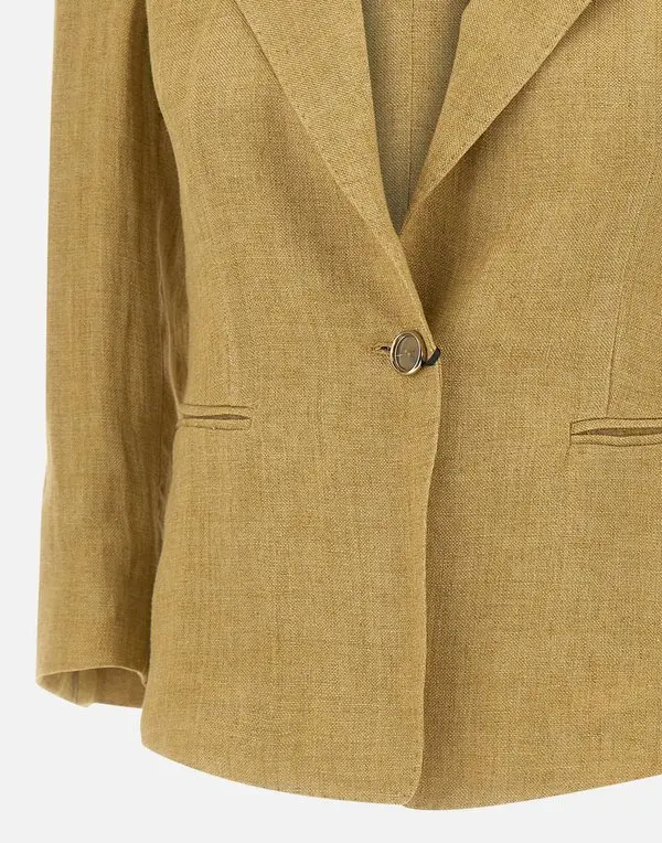 Marella Slim-fit Faded Linen Blazer