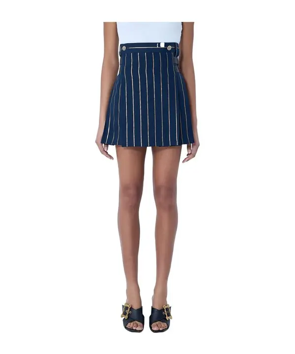 VIVIENNE WESTWOOD Pleated Button Mini Skirt - Multicolor