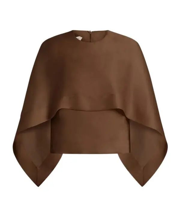 Alberta Ferretti Cut-out Detailed Crewneck Top