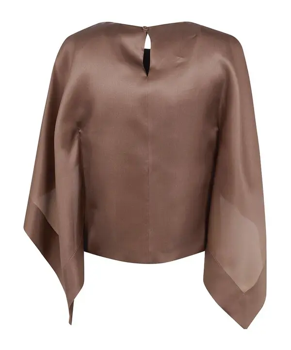 Alberta Ferretti Cut-out Detailed Crewneck Top
