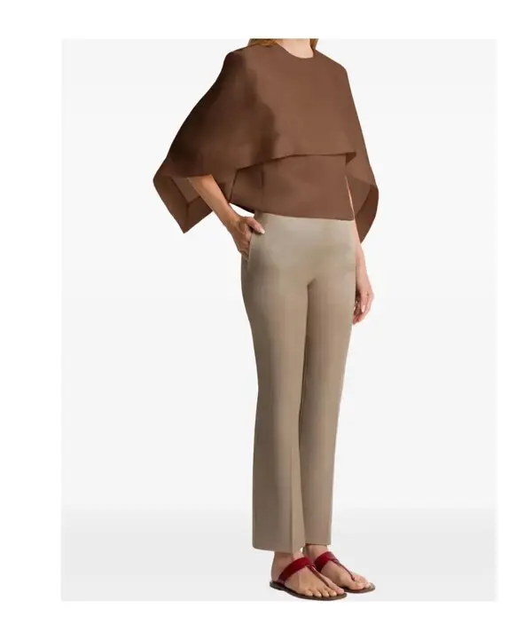 Alberta Ferretti Cut-out Detailed Crewneck Top