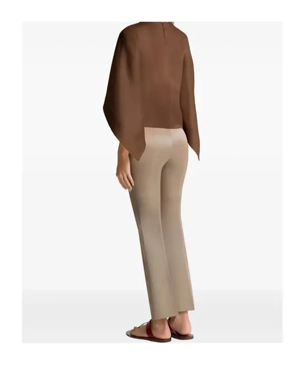 Alberta Ferretti Cut-out Detailed Crewneck Top