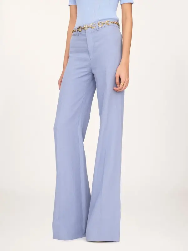 Chloé High-waisted Flared Trousers - Blue