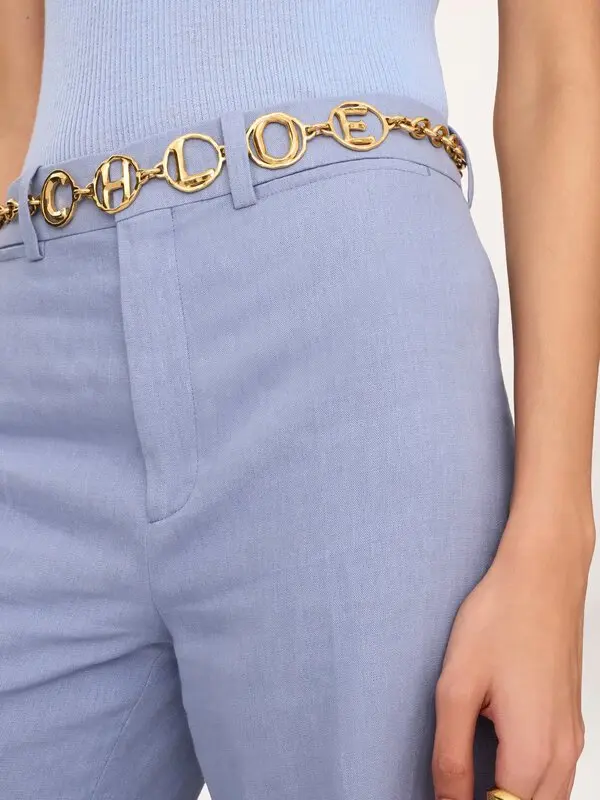 Chloé High-waisted Flared Trousers - Blue