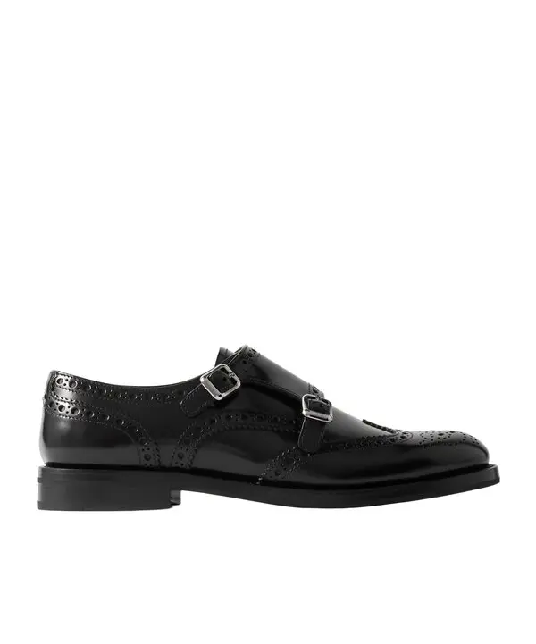 Church's Lana Leather Brogues With Double Monk Straps - Black
