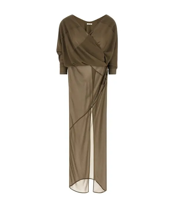 ENTIRE STUDIOS Draped Maxi Dress - Green