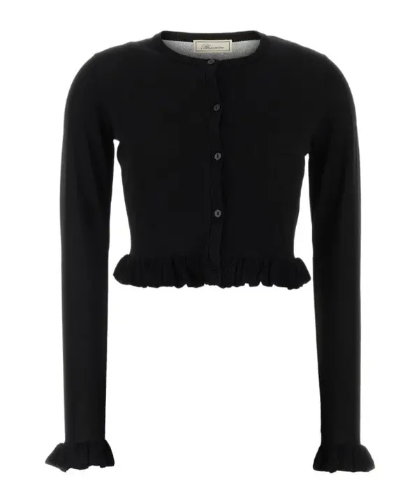 Blumarine Cropped Ruffled Cardigan