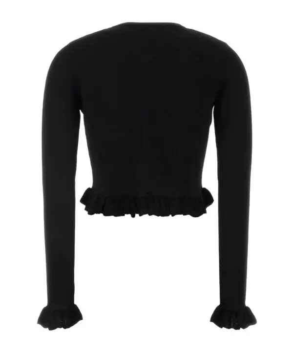 Blumarine Cropped Ruffled Cardigan