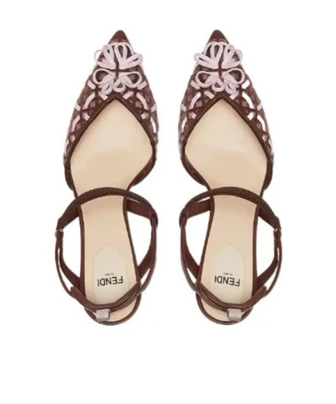 Fendi Colibrì Lite Point-toe Floral Slingback Pumps - Multicolor