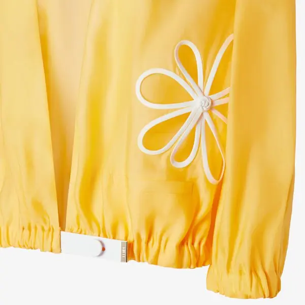 Fendi Floral Cut-out Silk Organza Bomber Jacket