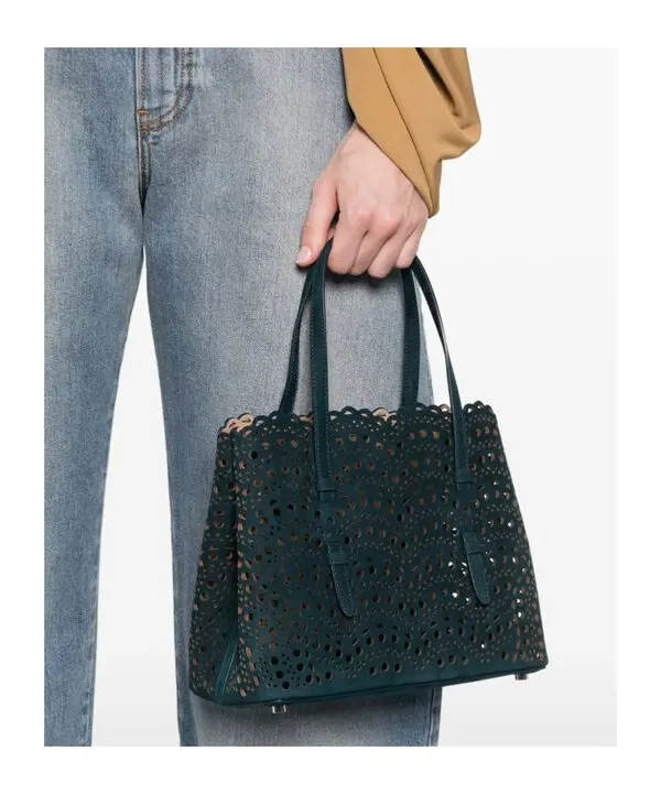 Alaïa Mina 25 Mini Tote Bag - Black