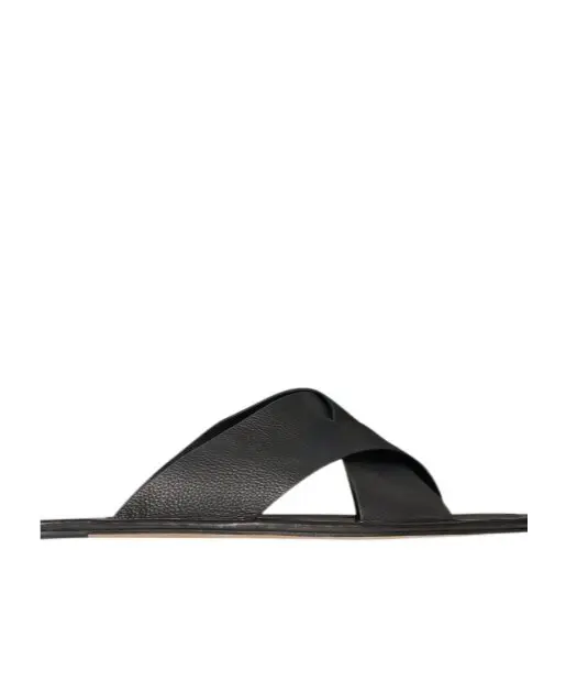 THE ROW Malick Cross-strap Sandals - Black
