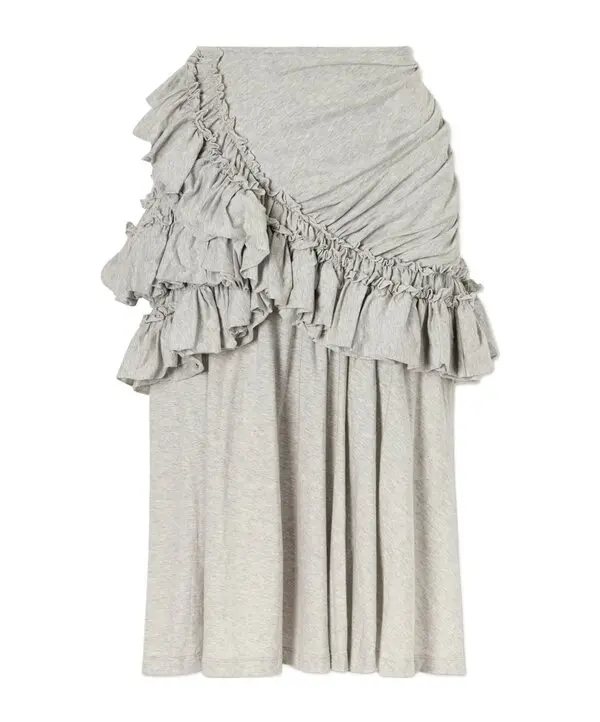Dries Van Noten Ruffled Midi Skirt