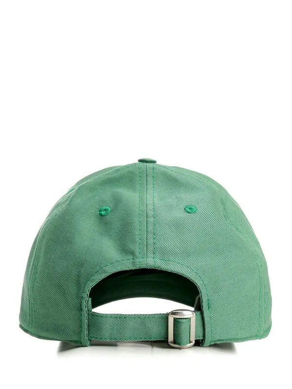 Celine Triomphe Baseball Cap In Washed Cotton Gabardine - Green