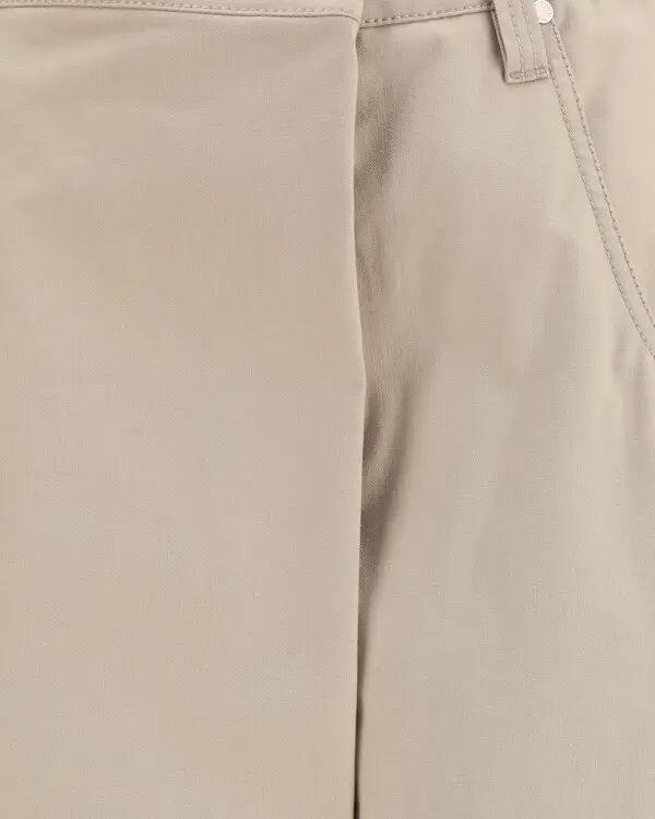 Brunello Cucinelli Monili Gabardine Loose Wrap Trousers - Nude