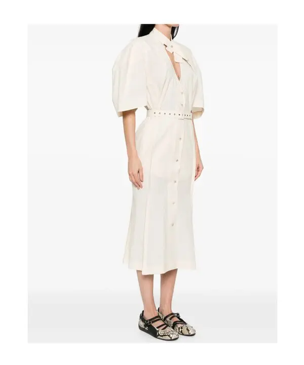 VIVIENNE WESTWOOD Belted Puff Sleeve Midi Dress