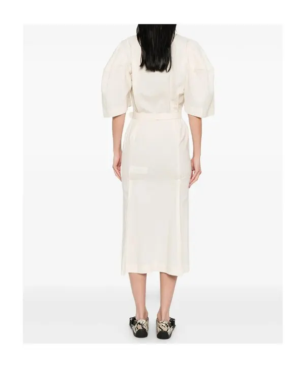 VIVIENNE WESTWOOD Belted Puff Sleeve Midi Dress