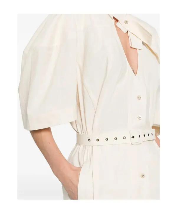 VIVIENNE WESTWOOD Belted Puff Sleeve Midi Dress
