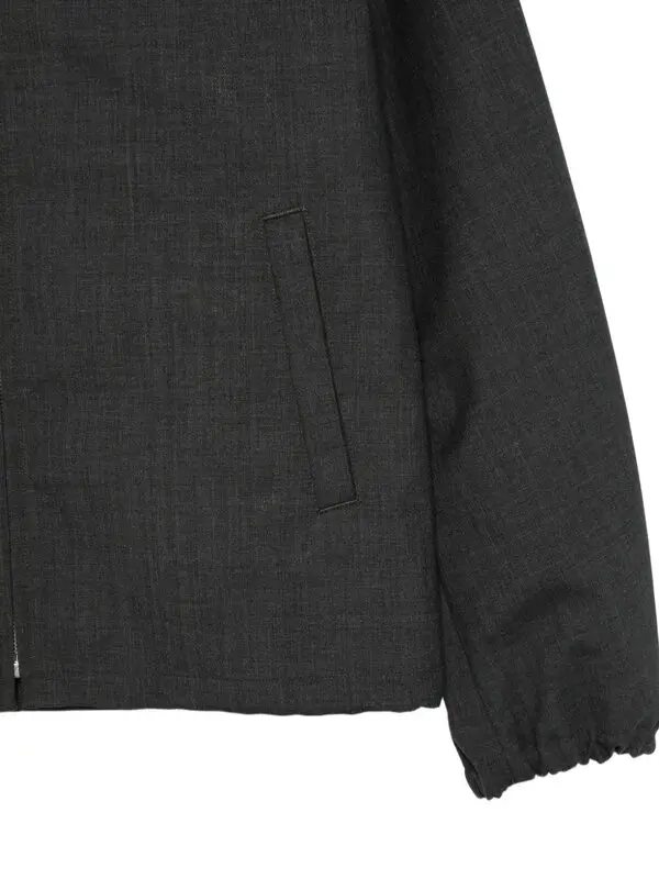 Auralee Zip-up Collared Jacket - Black