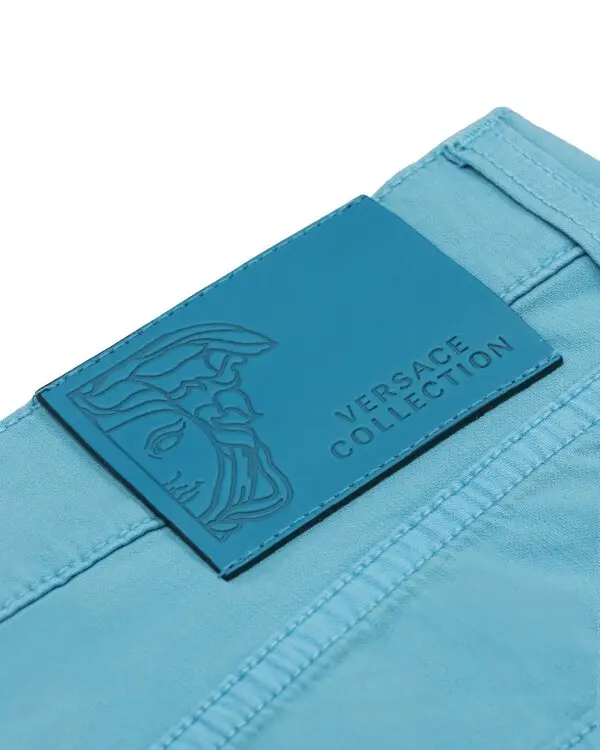 Versace Logo Straight Jeans - Blue