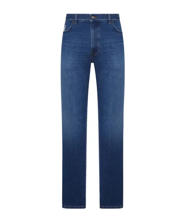 Zegna Patch Straight Jeans - Blue