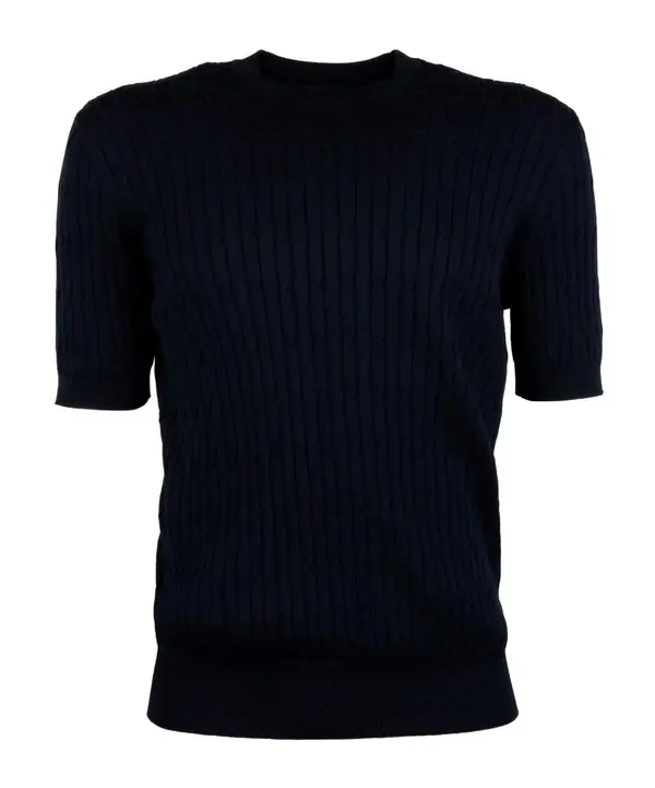 Peserico Crewneck Ribbed Jumper - Black