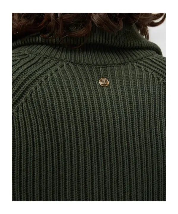 Versace Ribbed Zip-up High Neck Cardigan