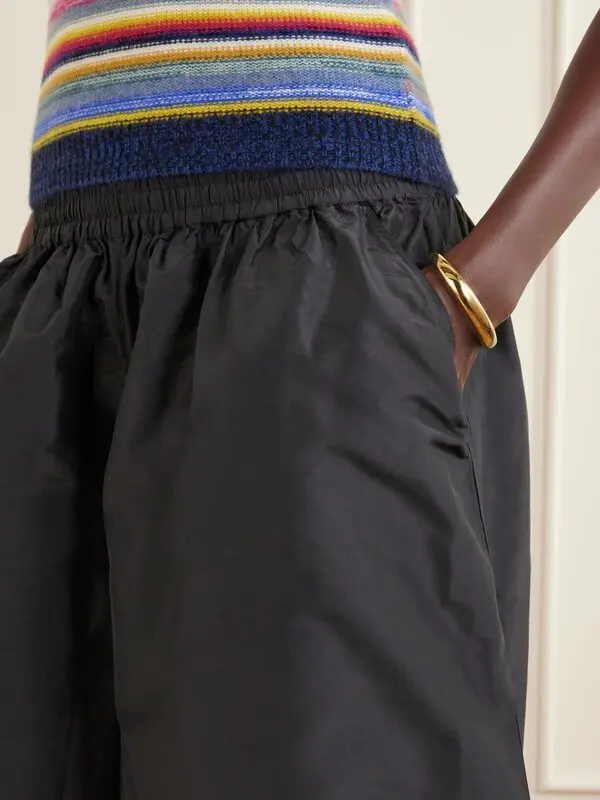 Suzie Kondi Sofia Silk-taffeta Wide-leg Pants